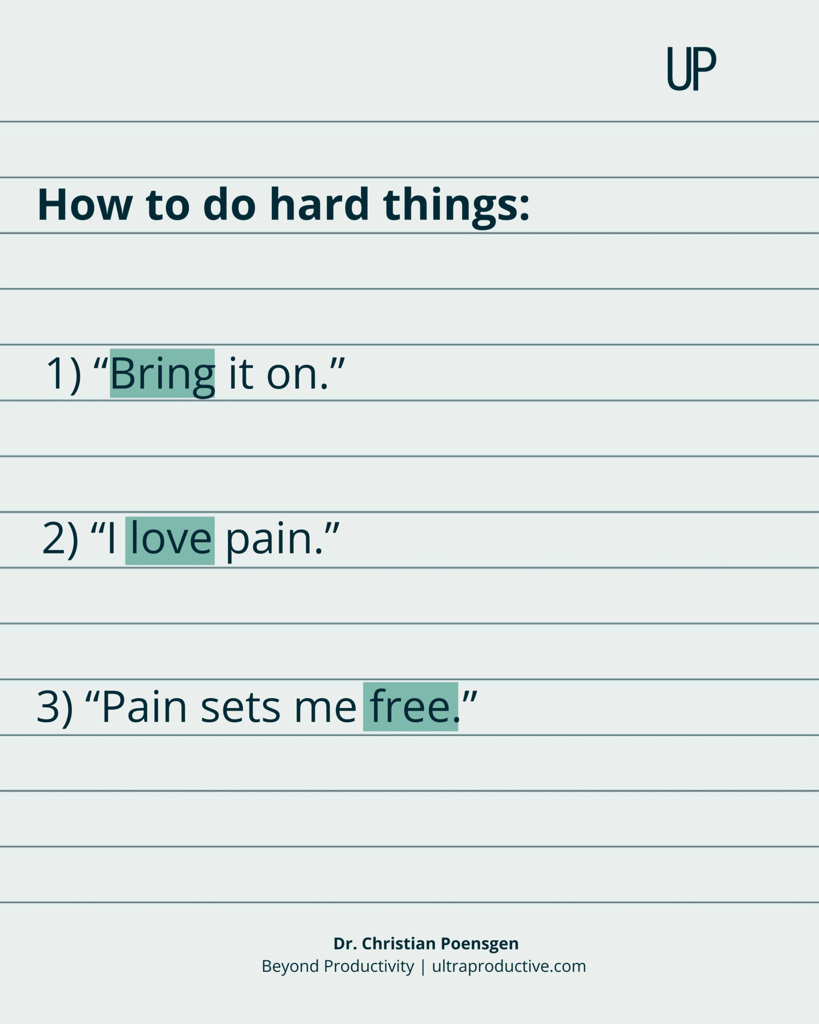 How to do hard things (Reversal of Desire) - Ultraproductive